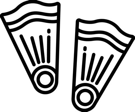 Flipper Outline Illustration 45616656 Vector Art At Vecteezy