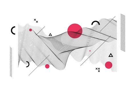 평면 추상 와이어 프레임 배경 무료 벡터