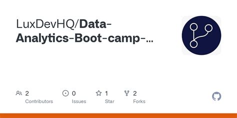 Github Luxdevhqdata Analytics Boot Camp Projects