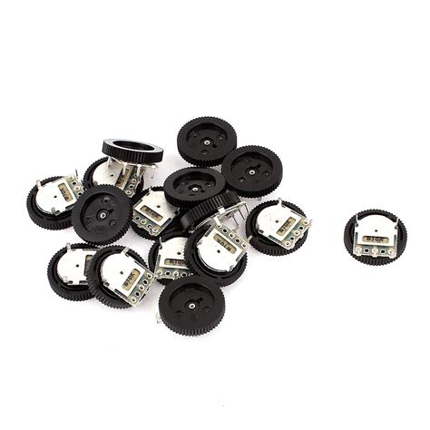 Uxcell B103 10k Ohm 5 Pin Dual Linear Dial Wheel Potentiometer 16mmx3 Mm 15pcs On Galleon