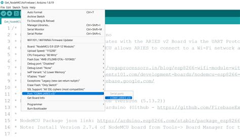 Controlling Led From Firebase Iot Cloud Platform Using Vega Aries