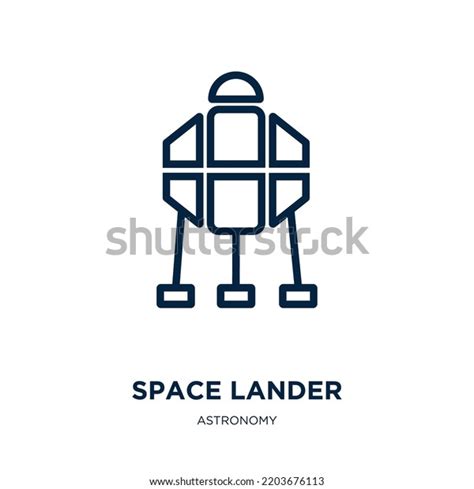 Space Lander Icon Astronomy Collection Thin Stock Vector Royalty Free 2203676113 Shutterstock