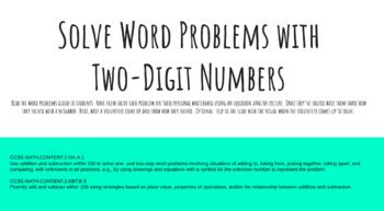 Solve Word Problems With Two Digit Numbers By Kommon Klassroom TPT