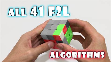 all 41 f2l algorithms rubik ocean youtube