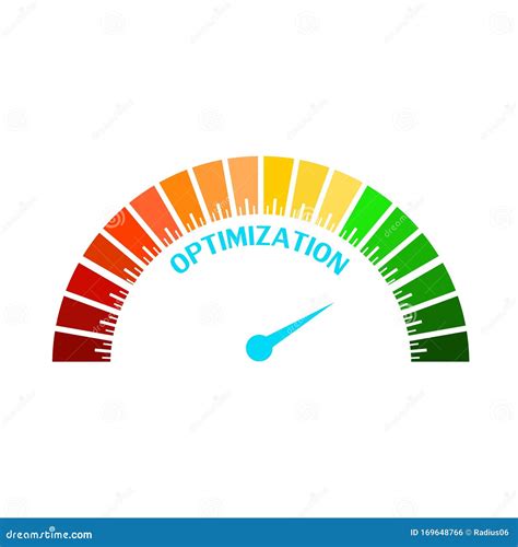 Optimization Level Conceptual Meter Stock Vector Illustration Of