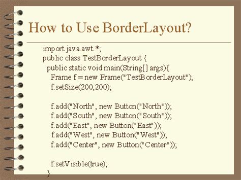 How To Use BorderLayout
