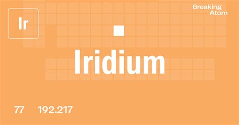 Iridium Ir Atomic Number 77