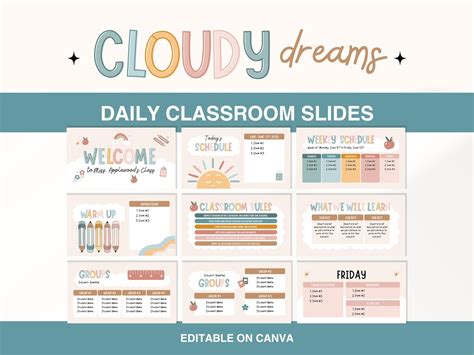Editable Classroom Slides Template Canva Class Daily Slides Teaching Editable Classroom Slides Template Canva Class Daily Slides Teaching