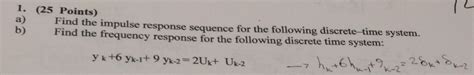 Solved 1 25 Points A Find The Impulse Response Sequence Solved 1 25 Points A Find The Impulse Response Sequence