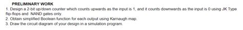 Solved Preliminary Workdesign A 2 Bit Updown Counter Which