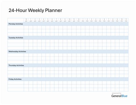 Weekly Calendar Templates