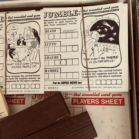 1974 Vintage Jumble No 10 Chicago Tribune That Scrambled Word Game Ebay