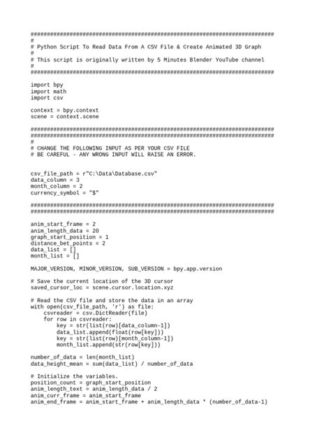 Csv To 3d Graph Script Pdf Shader Computer Programming