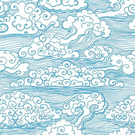 Seamless Pattern With Clouds Vector Eps 10 — Stock Vector © Juliet 36633751