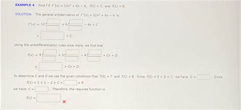 Solved EXAMPLE Find F If F X X X F And Chegg Com