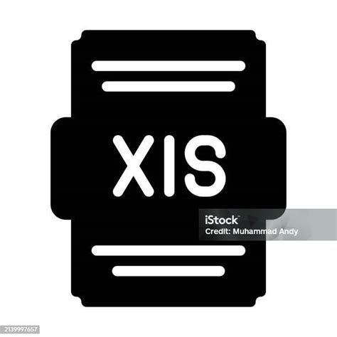 Xls File Icon Solid Style Spreadsheet File Type Extension Format Icons Vector Illustration Stock