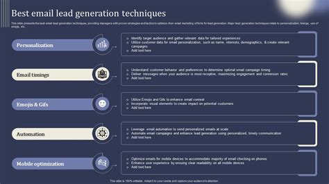 Mastering Lead Generation Best Email Lead Generation Techniques Ppt Example