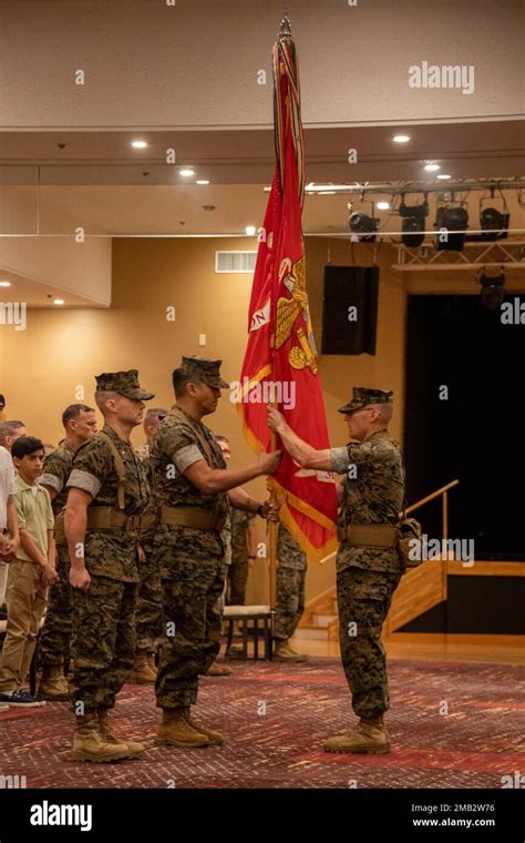 U S Marine Corps Lt Col Brogan Issitt The Outgoing Commanding