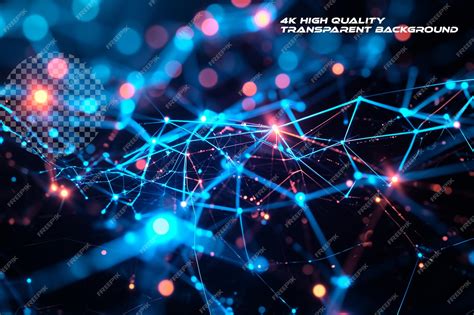 Premium Psd Holographic Coding Structure Network Of Nodes On