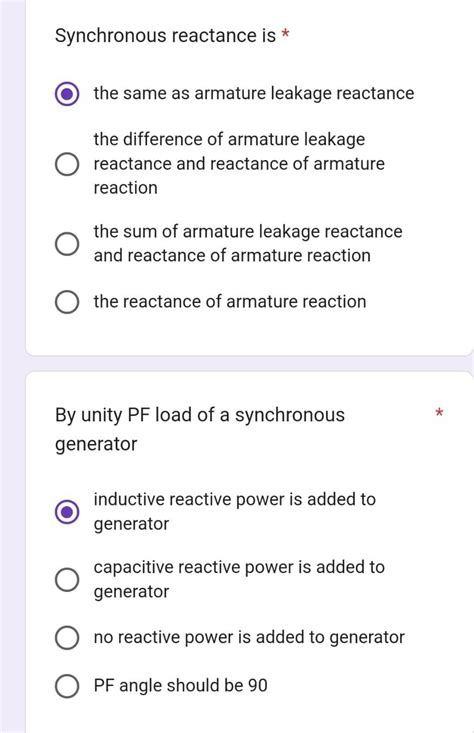 Solved Synchronous Reactance Is The Same As Armature