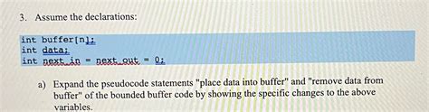 Solved Assume The Declarationsa ﻿expand The Pseudocode