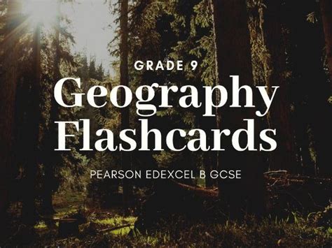 GEOGRAPHY FLASHCARDS DIFF PAPERS EDEXCEL B GCSE Teaching Resources