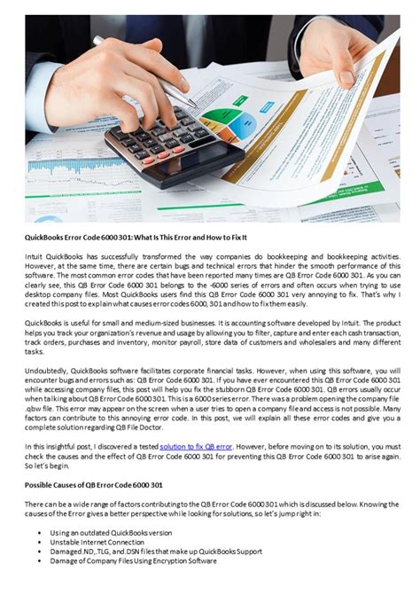 PPT Learn How Can Be Solved The Error Code 6000 301 In The QuickBooks