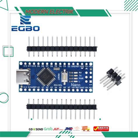 arduino nano v3 0 atmega328p type c ch340 hq ic original lazada indonesia