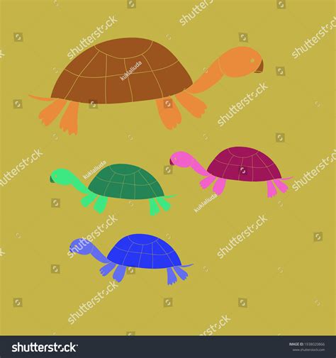 Motif Turtle Side View Hand Drawn Stock Illustration 1938020866 Shutterstock