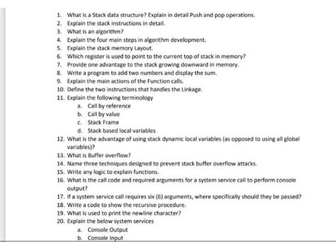 Solved What Is A Stack Data Structure Explain In Detail Chegg