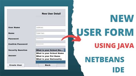How To Create New User Registration Gui Form In Java Using Netbeans Ide Java Tutorial 2022