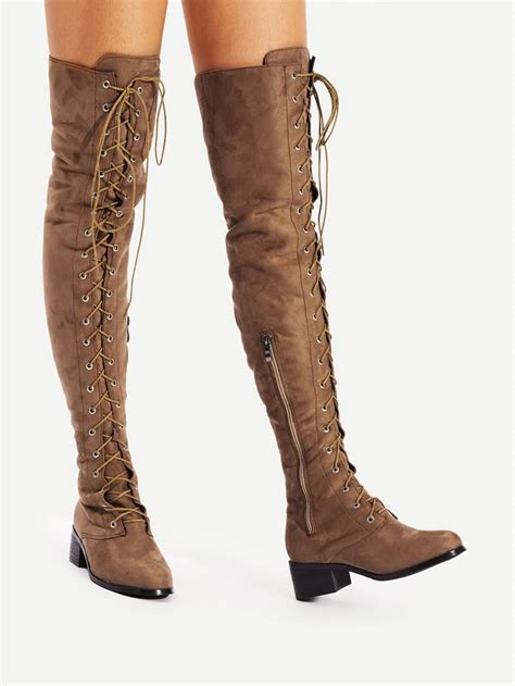 Thigh High Lace Up Boots