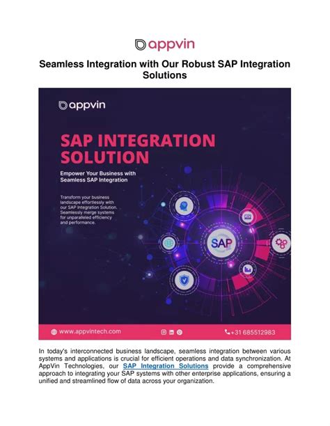PPT Seamless Integration With Our Robust SAP Integration Solutions PowerPoint Presentation