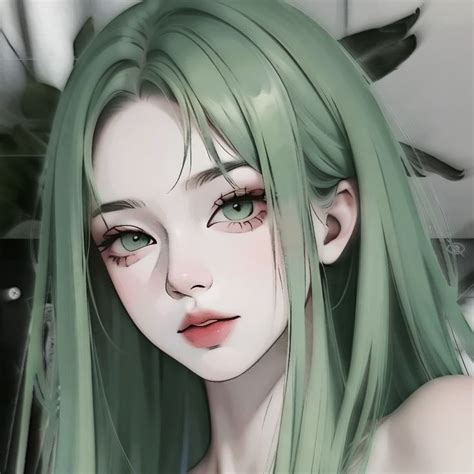 Green Aesthetic Aesthetic Anime Green Girl Anime Profile Laptop