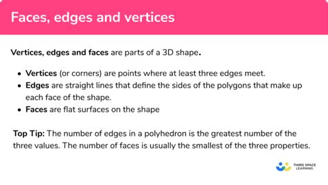 Faces Edges And Vertices GCSE Maths Steps Examples