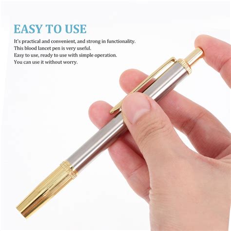 Badu Bg Ланцетно устройство за убождане от неръждаема стомана Точка на писалка Безболезнено