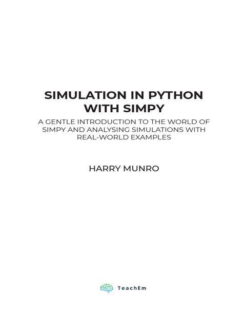 Simulation In Python With Simpy Print Pdf Simulation Computing