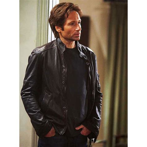 Californication Hank Moody Season 5 Black Leather Jacket David Duchovny