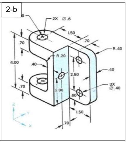 Solved Standard Orthographic Projection Please Use A Grid
