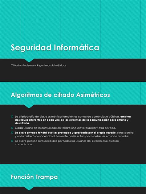Algoritmo Asimetrico Modernos Pdf Criptografía De Clave Pública Clave Criptografía