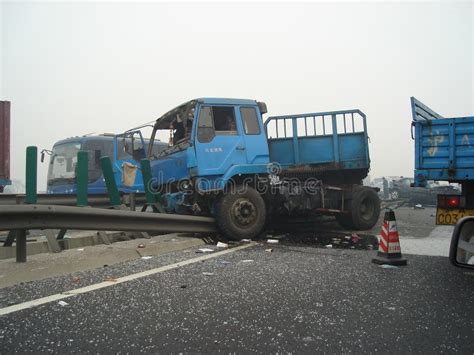 Traffic Accident On China S Highway Editorial Photography Image Of