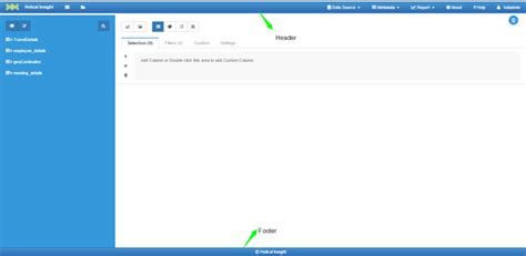 White Labeling For Header And Footer Helical Insight