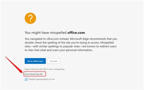 Disable Website Typo Protection Override In Microsoft Edge Geek Rewind