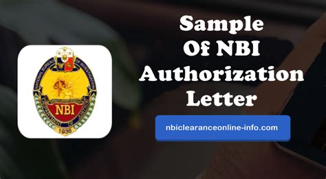 Nbi Authorization Letter Sample