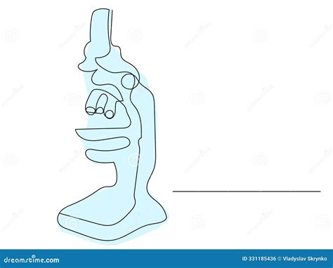 Illustration Of A Simple Microscope In A Minimalist Style Showcasing