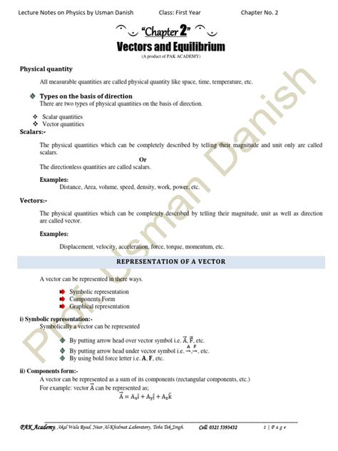 Chapter No 2 First Year Notes Pdf Cartesian Coordinate System