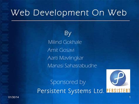 Web Development On Web Project Presentation Ppt