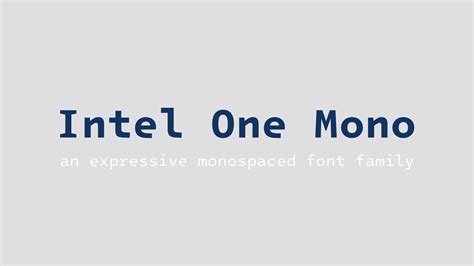 Intel One Mono Bold Font Xfonts Pro