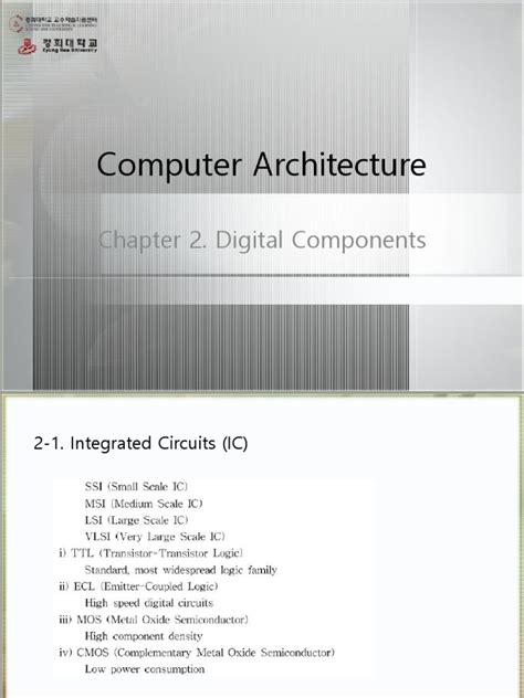 computer architecture chapter 2 digital components pdf electrical circuits computer hardware