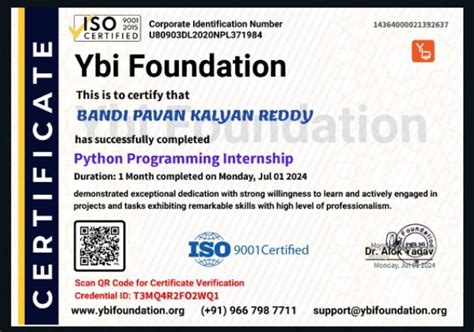 i am thrilled to announce that i have earned my certificate in ybi foundation the python